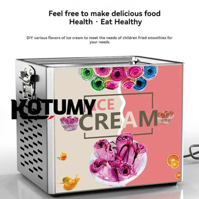 Commercial 110-220V desktop fried ice cream rolling machine, electric ...